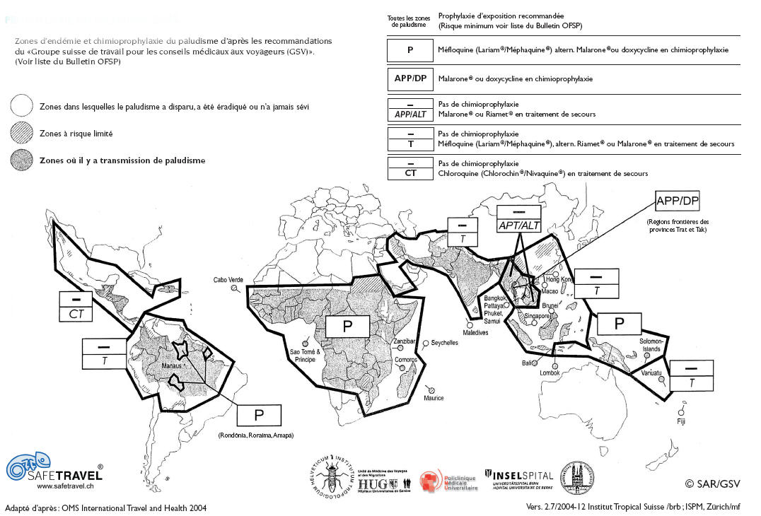 Prophylaxie du paludisme 2005
